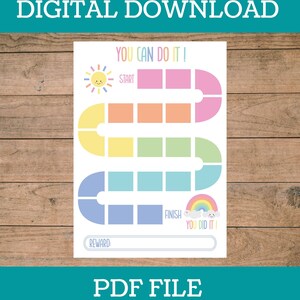 Rainbow Printable Reward Chart for Kids - Digital Download / Pastel ...