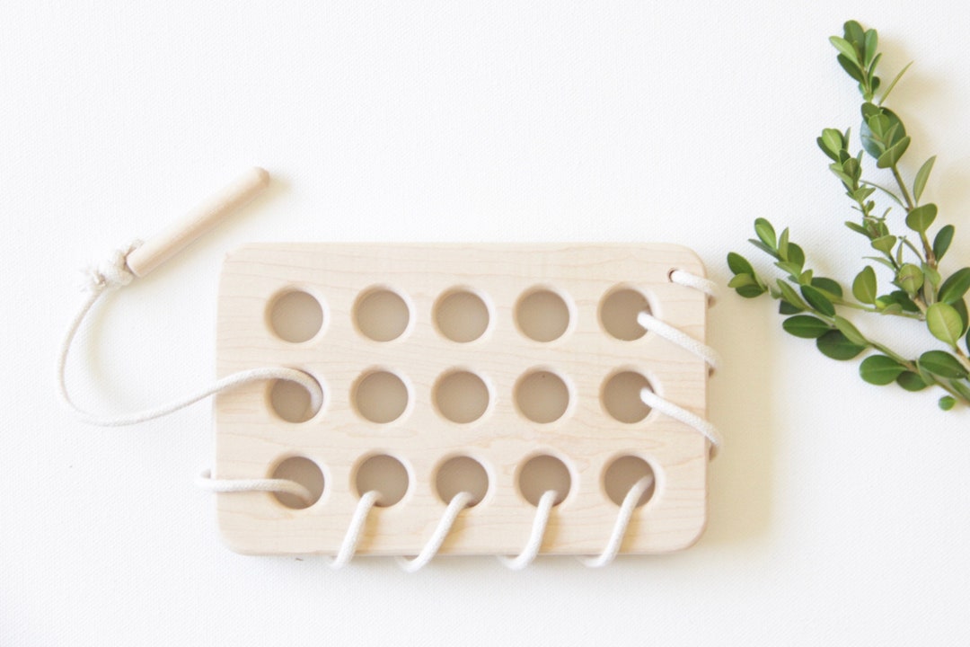 Lacing Board | Montessori and Waldorf Toddler Learning Tool - Etsy