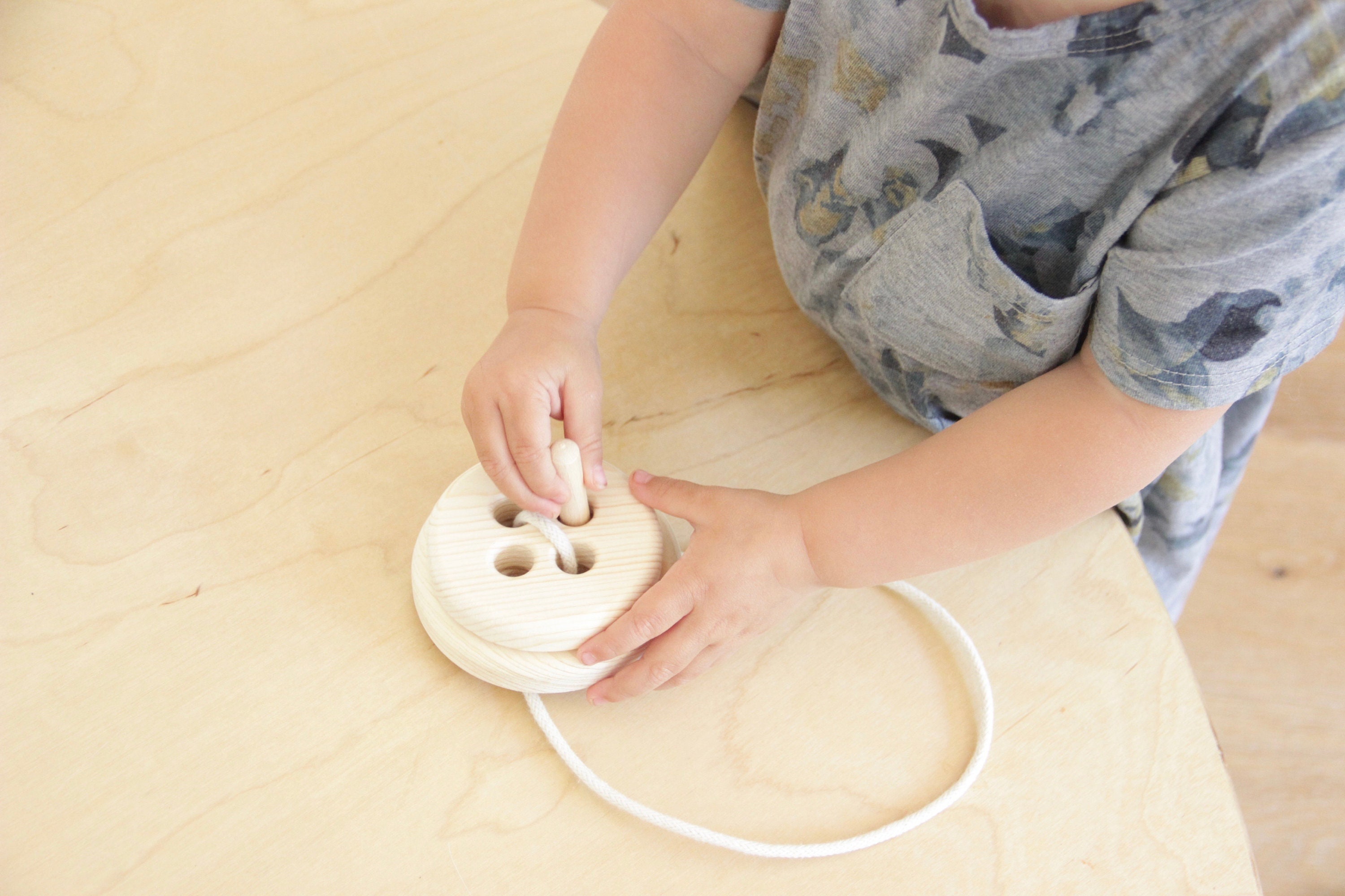 Button and Thread Lacing Board Montessori and Waldorf - Etsy
