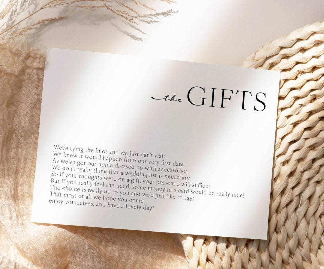 Printable A5 Invite Insert Gift Card | Instant Download - Etsy