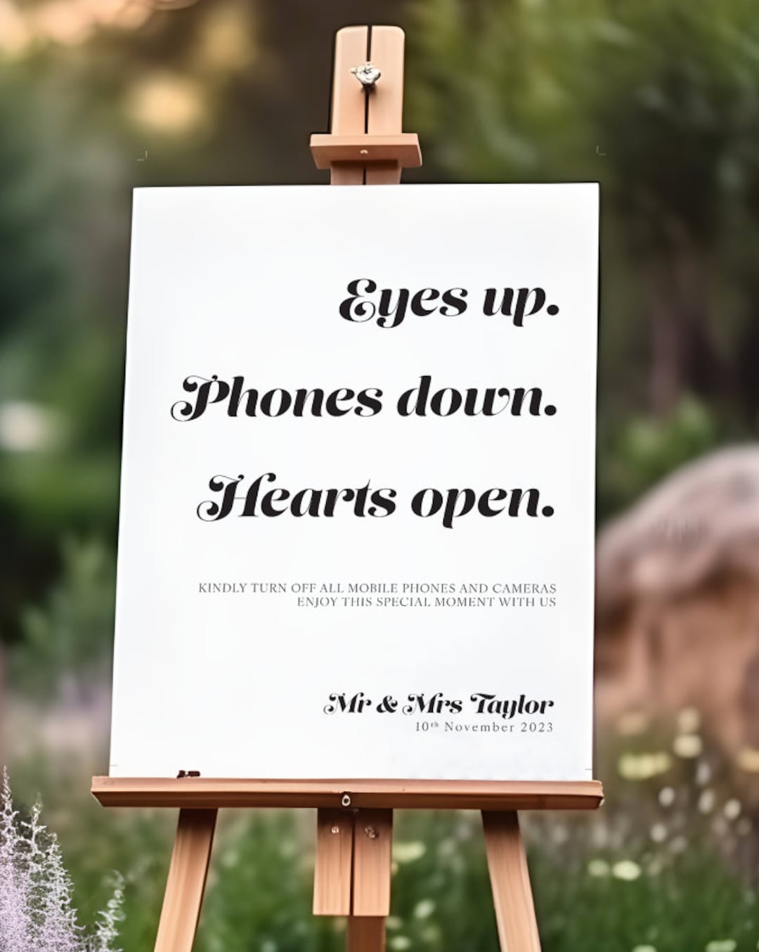 Wedding Ceremony Sign No Phones - Etsy