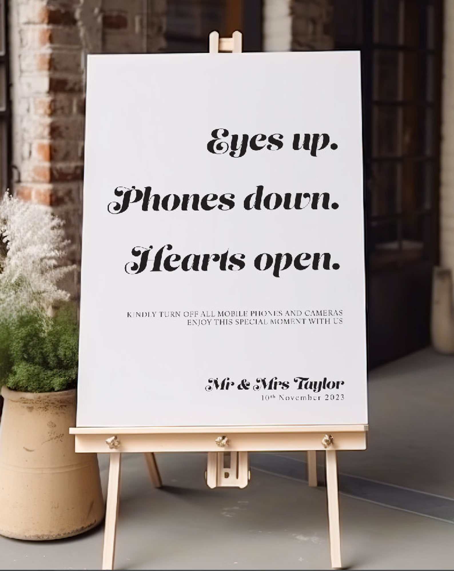 Wedding Ceremony Sign No Phones - Etsy