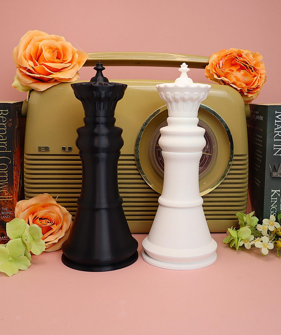Single Large King Chess Pieces Black or White | Large Chess Piece ...