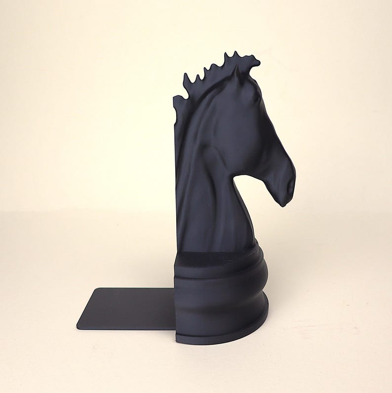 Chess Piece Bookend Knights: Bookshelf Decor | Bookish Gifts | Eco ...