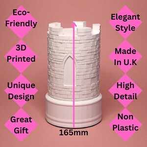 Large Chess Pieces 3D Printed White Rook Eco Friendly Giant Decorative ...
