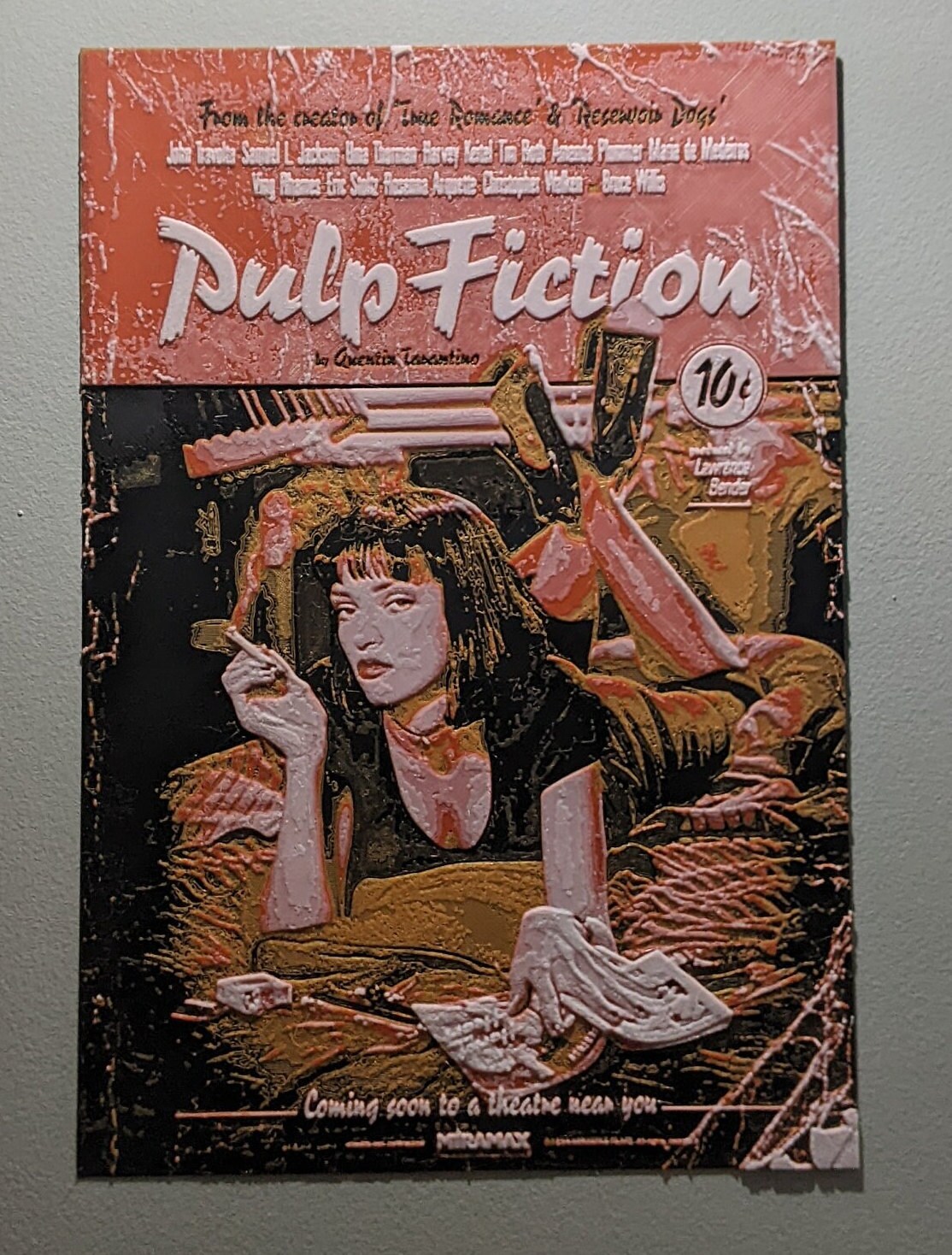 Movie Poster Pulp Fiction Flyer 3d Printed Film Memorabilia - Etsy