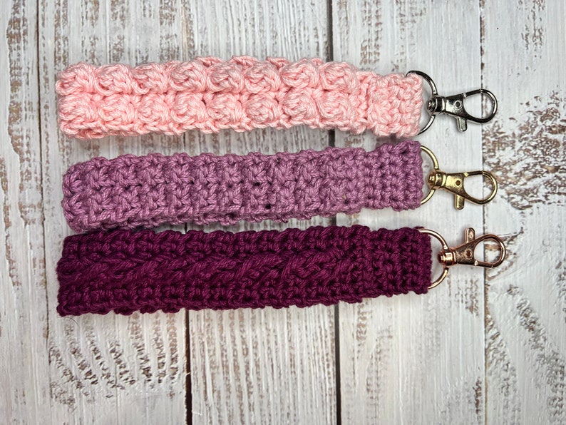 Crochet Pattern - Three Pattern Bundle - Wristlet Keychain Crochet ...