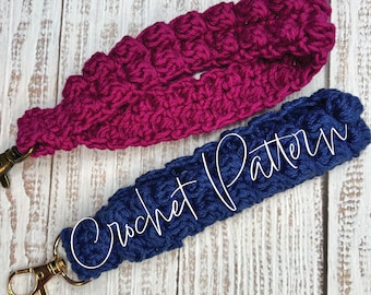 Crochet Pattern Three Pattern Bundle Wristlet Keychain Crochet Patterns ...