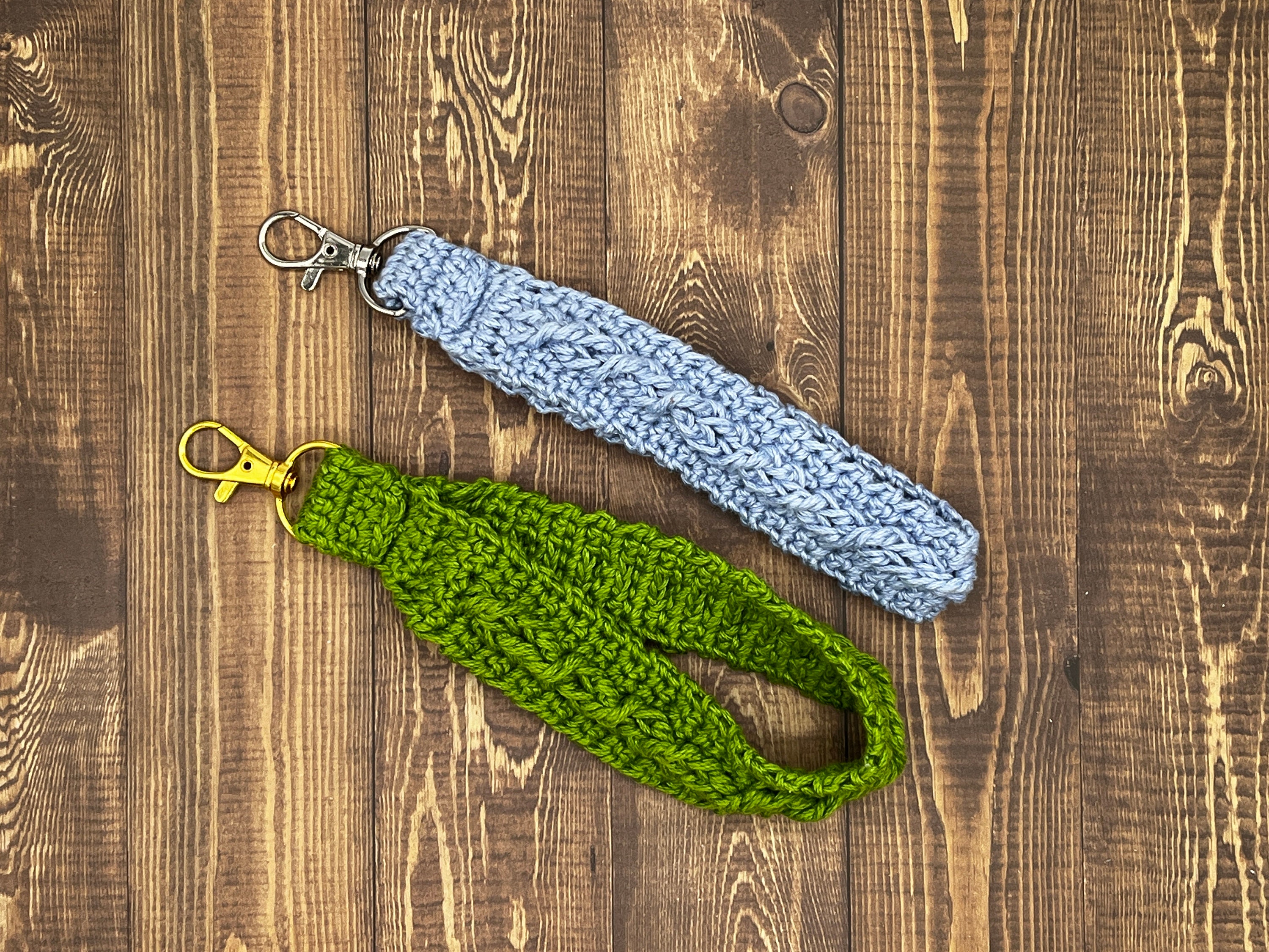 Crochet Pattern Twist Wristlet Keychain Key Fob Wristlet Crochet ...