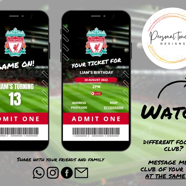 Liverpool Invitation - Etsy