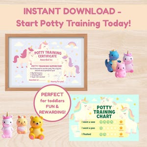 Unicorn Potty Training Chart & Certificate – Printable for Toddlers and ...