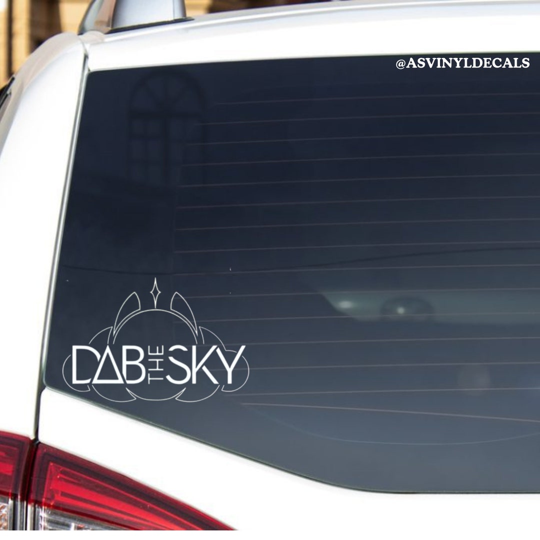 Dab the Sky Dubstep, Trap, Bass, DJ Vinyl Car Decal, Laptop, EDM ...