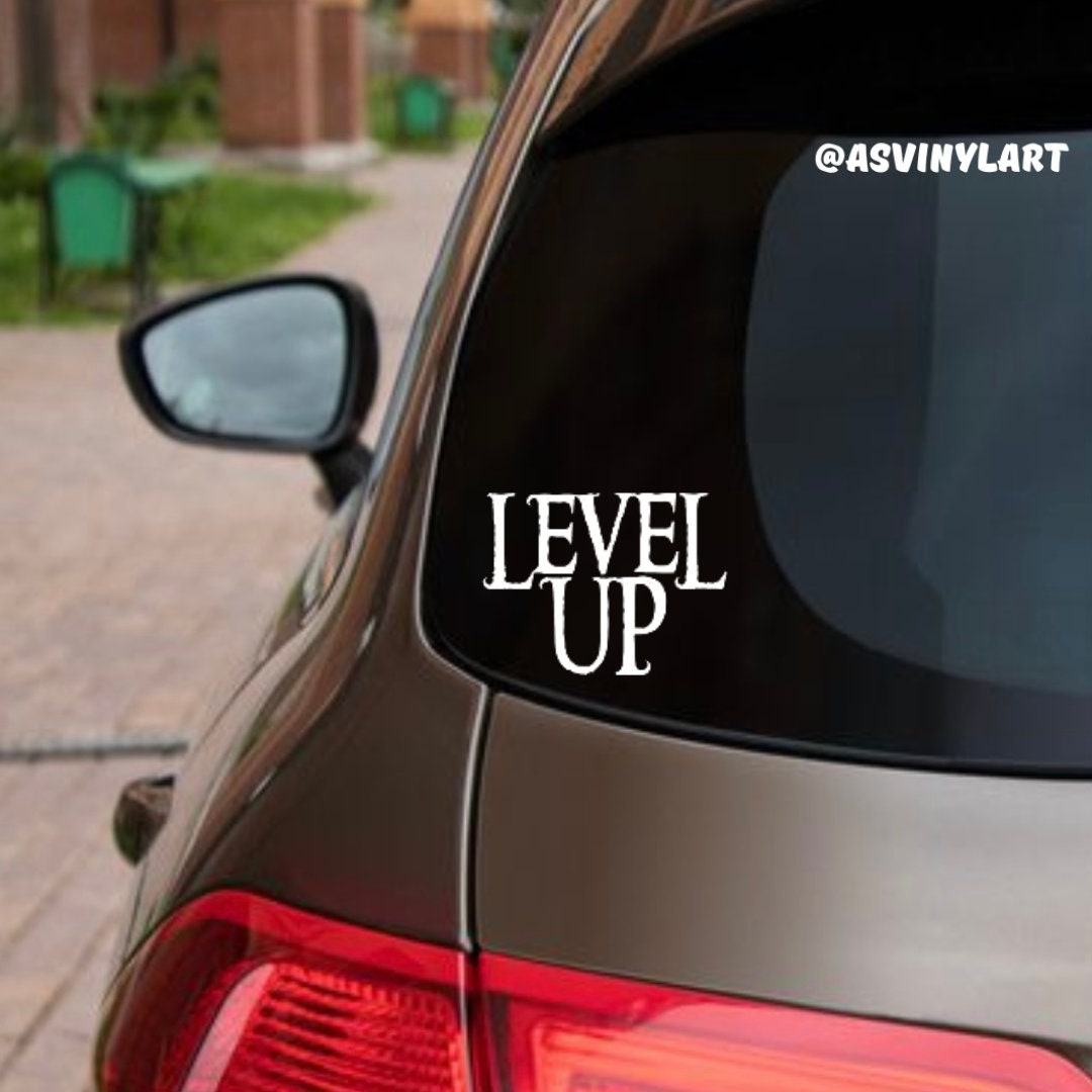 Level Up, Dubstep, Riddim, DJ Vinyl Car Decal, Laptop, EDM, Rave ...