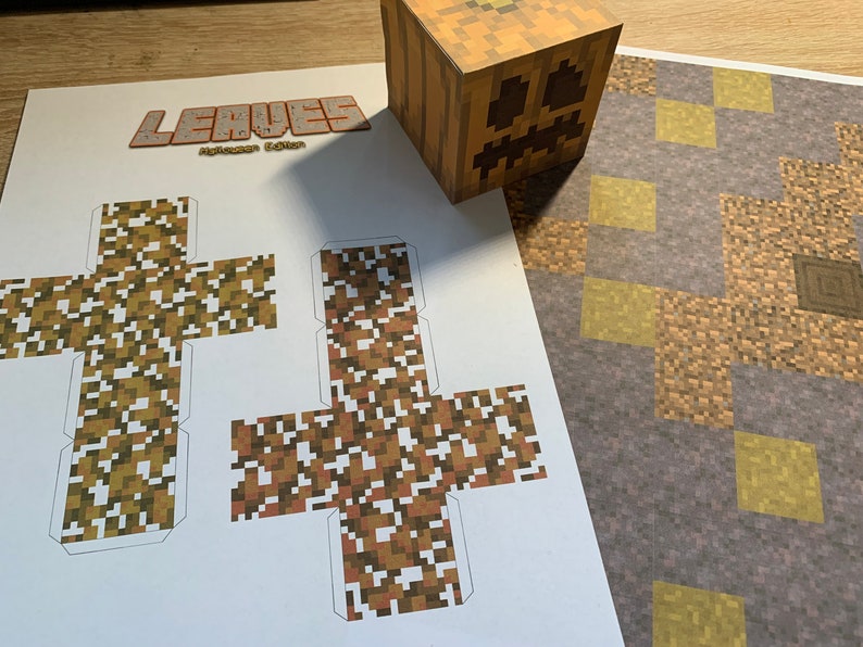 Minecraft Printable Paper Block Paper Instant Download Print to Print ...