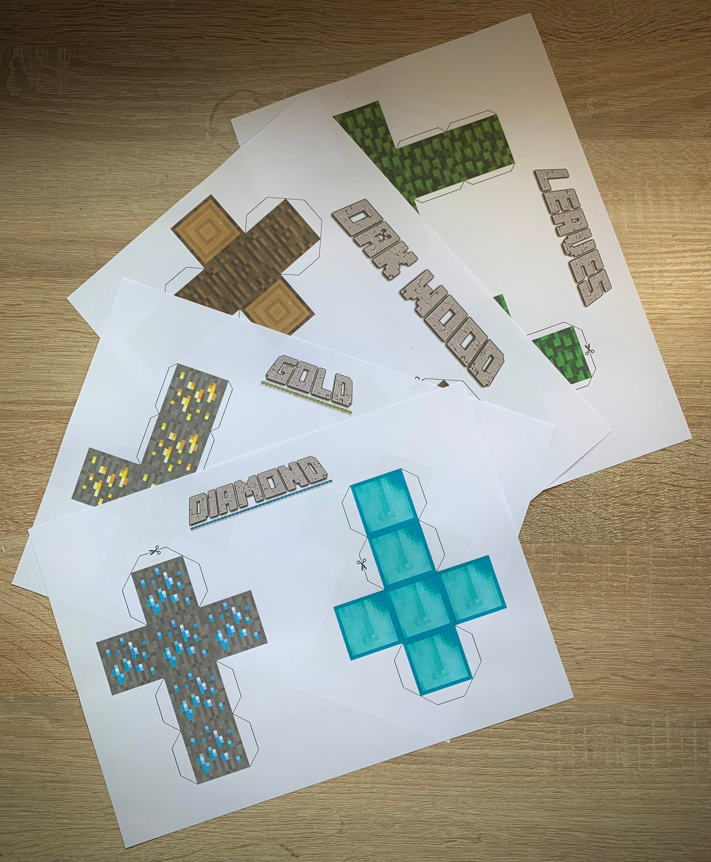 Minecraft Printable Paper Block Paper Instant Download Print to Print ...