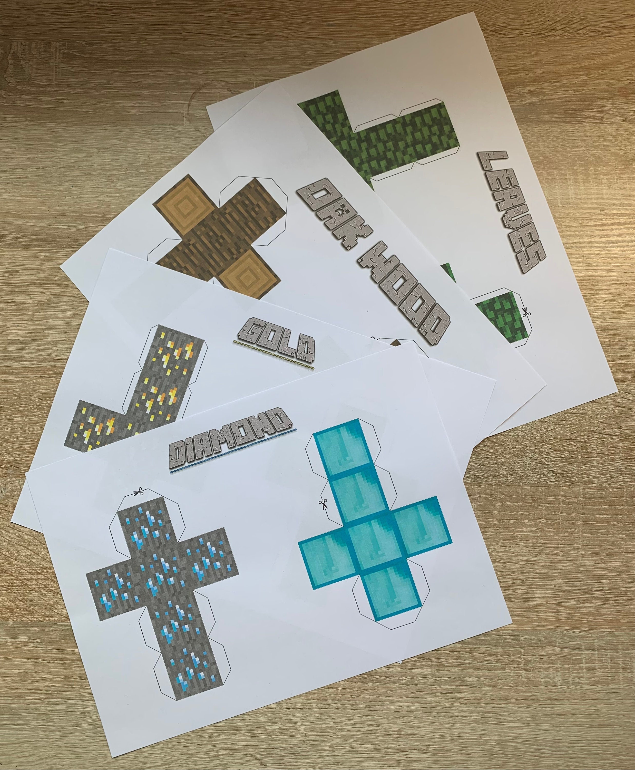 Minecraft Printable Paper Block Minecraft Blocks Papier Instant ...