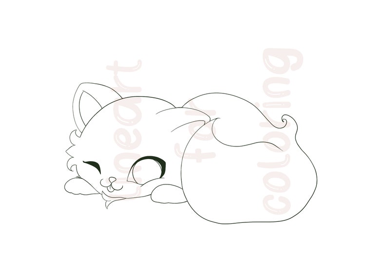 Cute Sprigatito Drawing Lineart Clipart for Coloring - Etsy