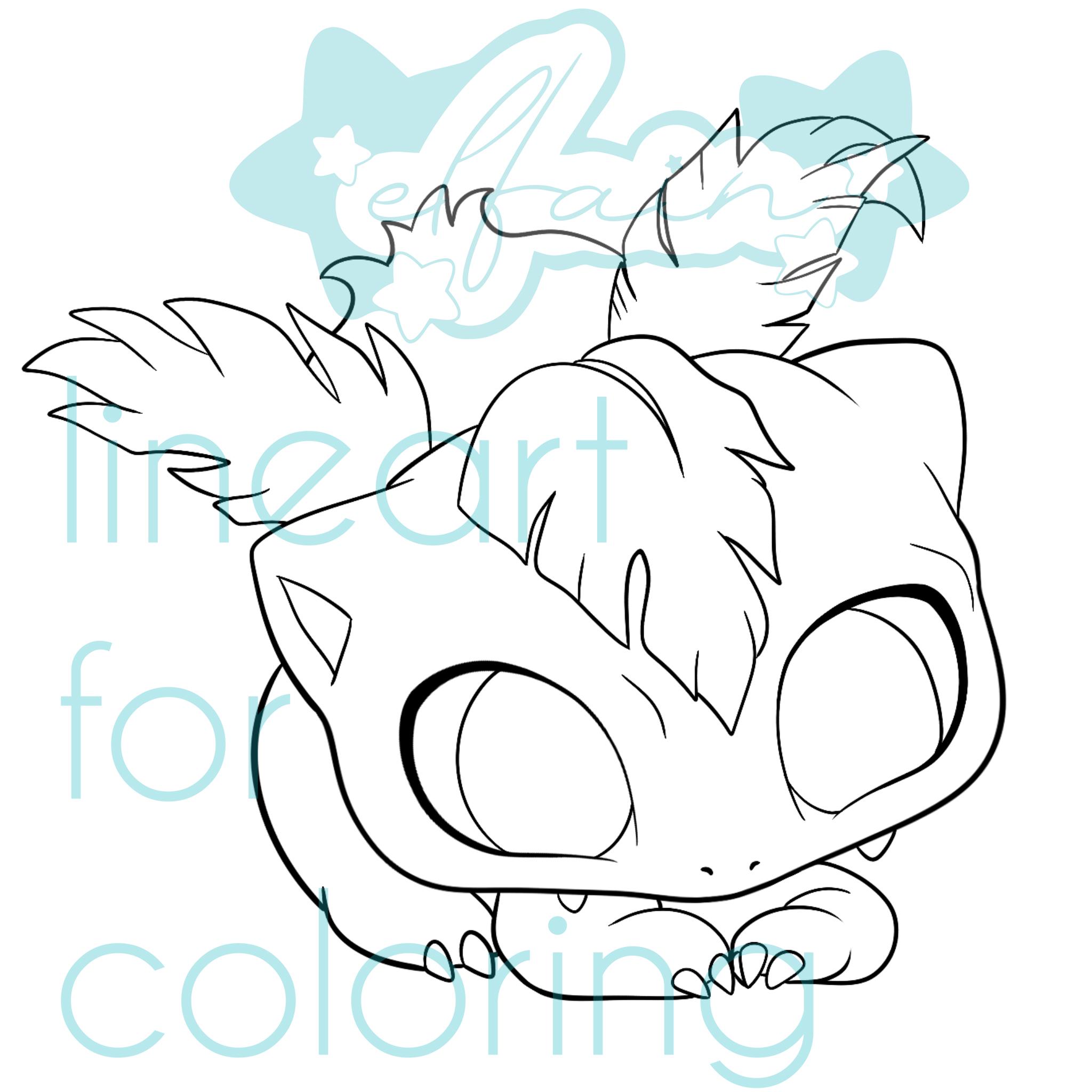 Baby Ivysaur Clipart and Lineart - Etsy