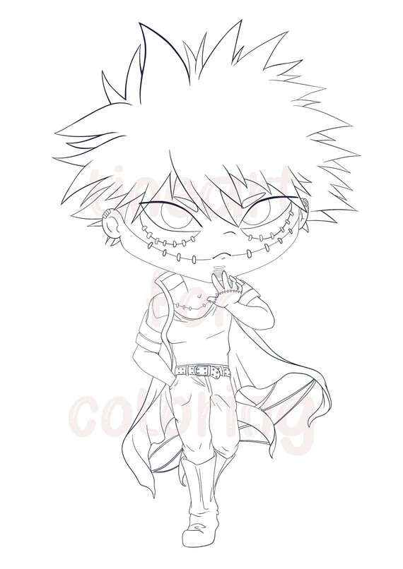 Cute Dabi Drawing Lineart Clipart for Coloring - Etsy