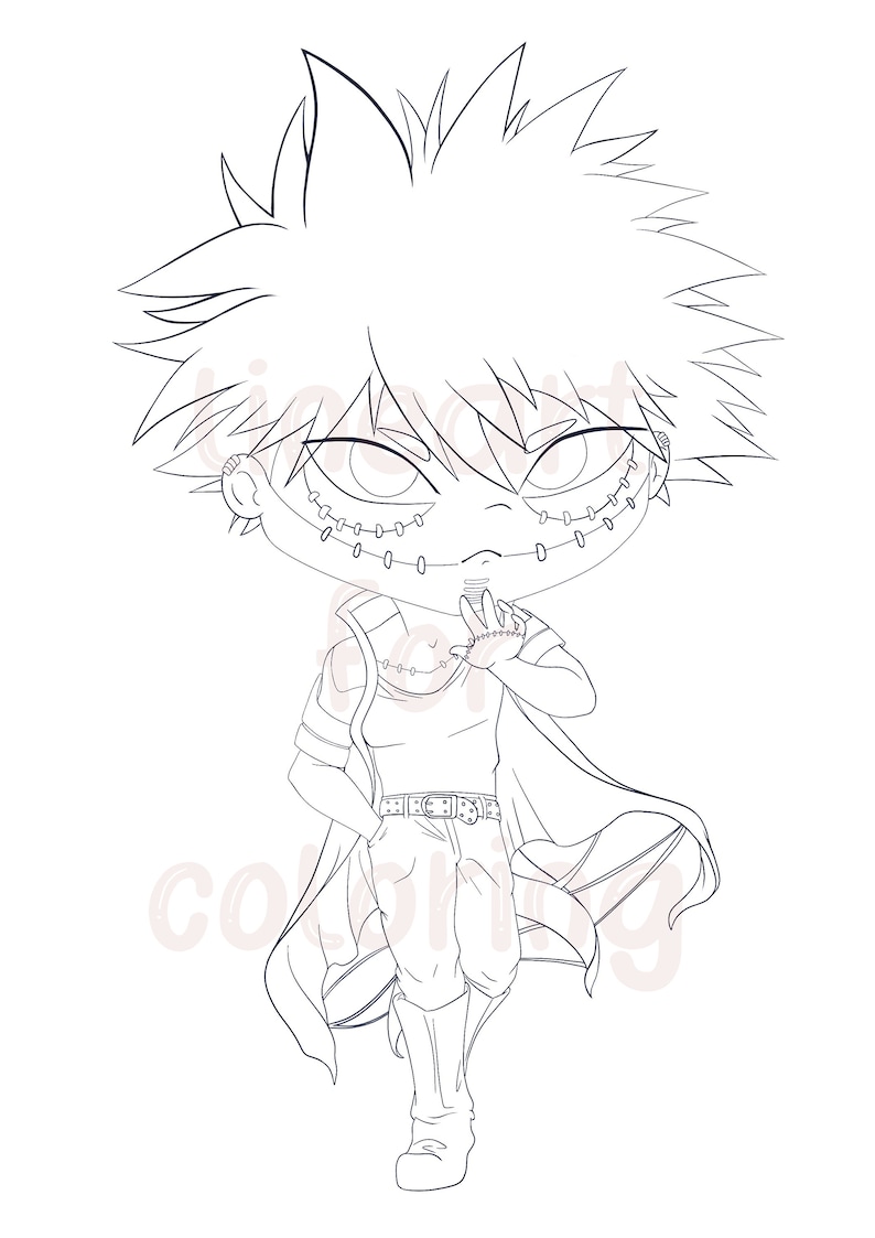 Cute Dabi Drawing Lineart Clipart for Coloring - Etsy