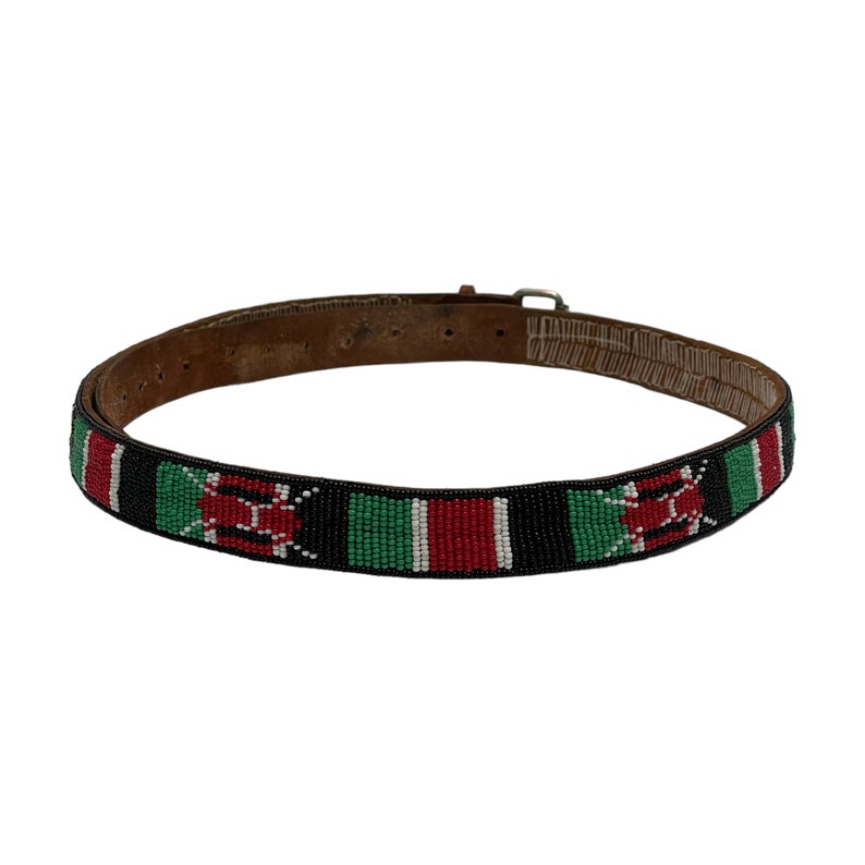 MAASAI KENYAN Flag Beaded Belt - Etsy