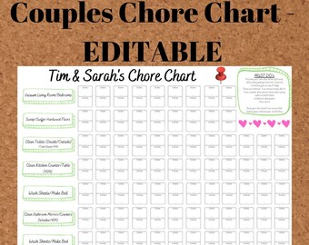 Chore Chart Couple - Etsy Israel