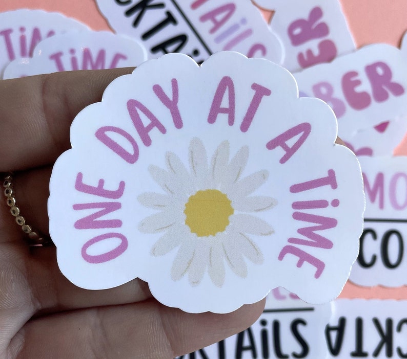 Sober January Sticker Pack: Retro Pink Mocktail Stickers - Etsy