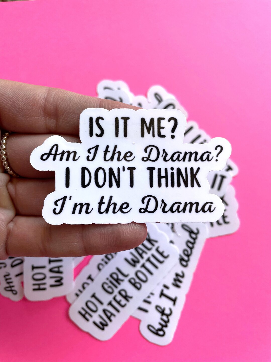 Am I the Drama Sticker: Funny Tik Tok Viral Sticker, Waterproof - Etsy