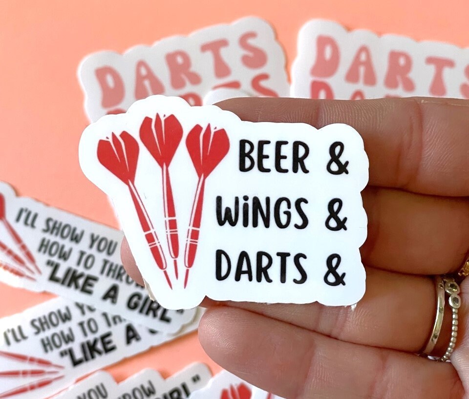 Girl Dart Stickers, Dart Stickers, Waterproof Sticker - Etsy