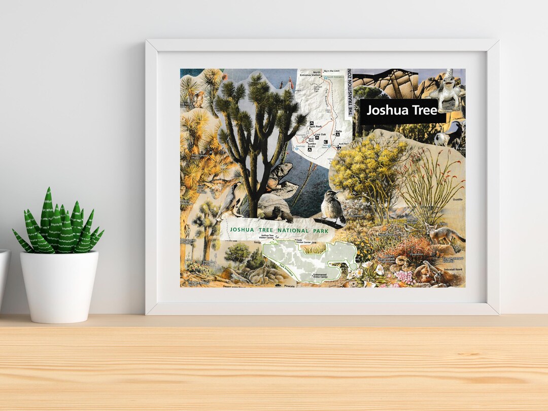 Joshua Tree National Park Map Collage Print by Nomad.ishhh | 10x8 ...