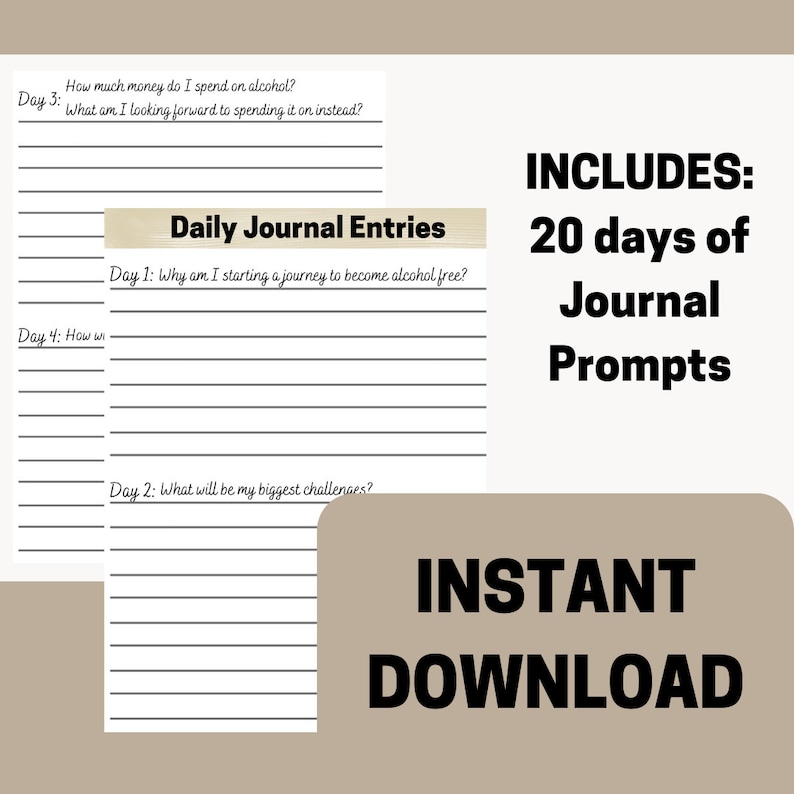 Quit Drinking Alcohol: My Alcohol Free Journey Digital - Etsy