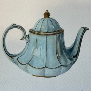 HAND DRAWN Teapot Print - Etsy