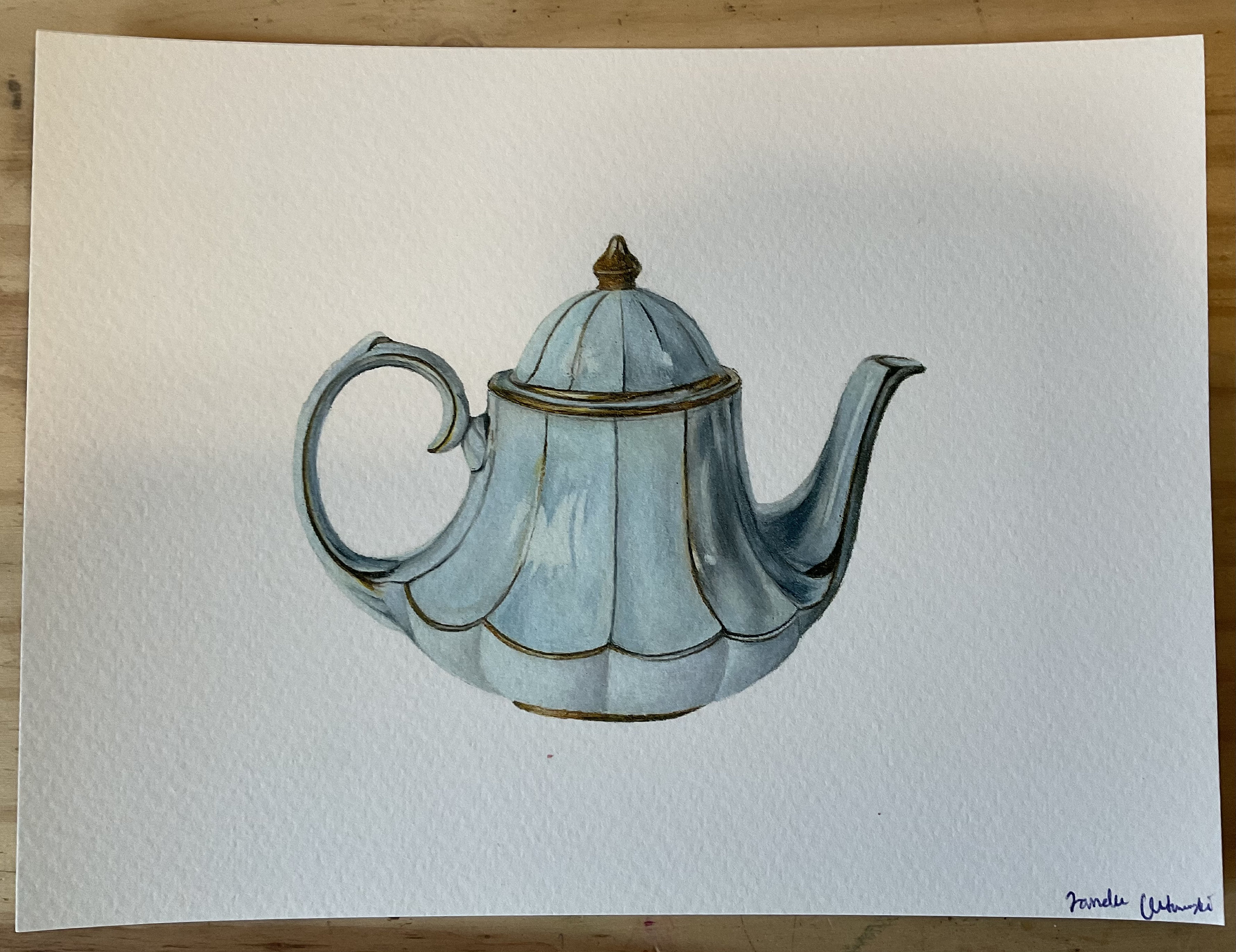 HAND DRAWN Teapot Print - Etsy