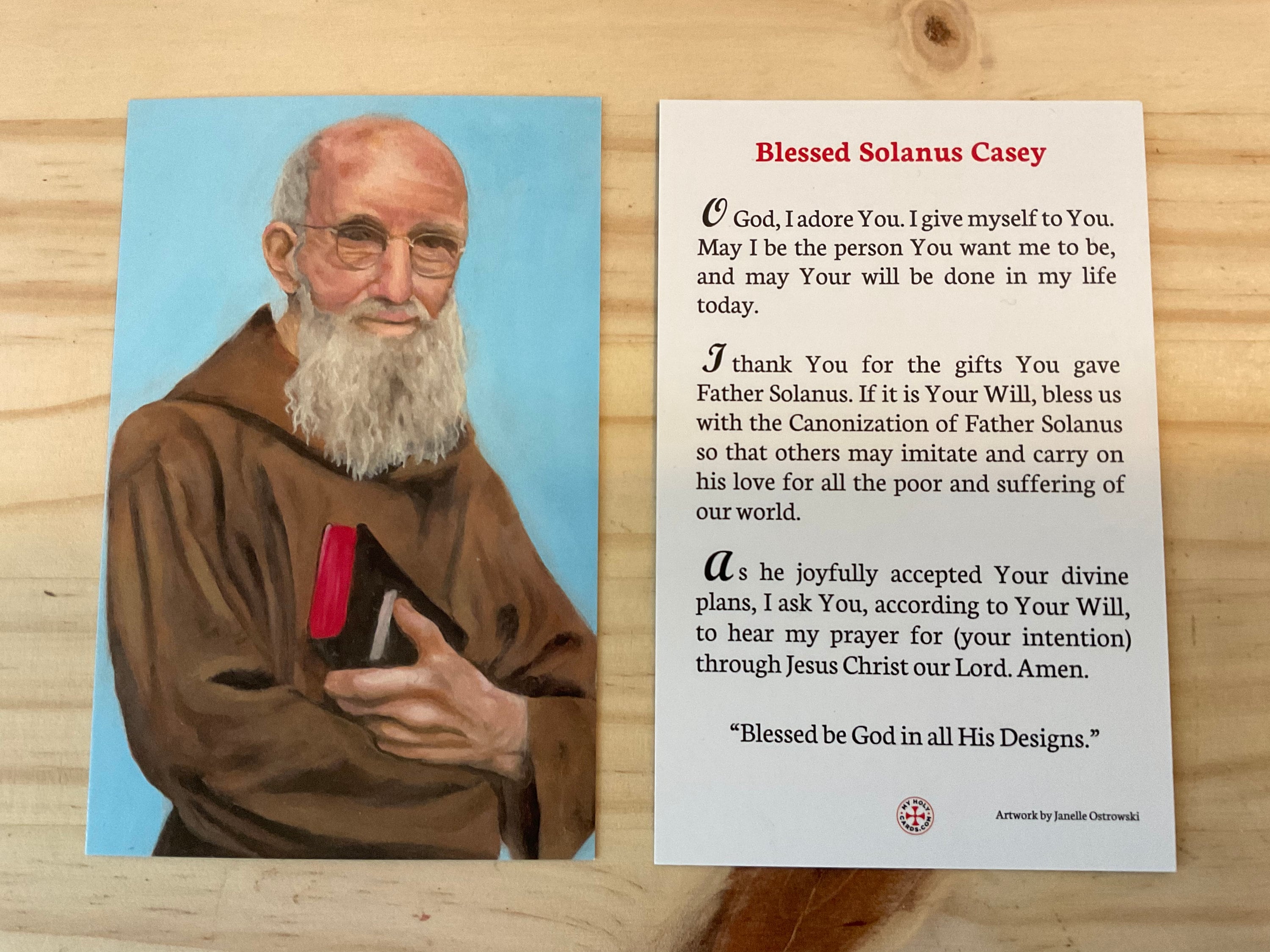 HANDPAINTED Blessed Solanus Casey Prayer Cards - Etsy