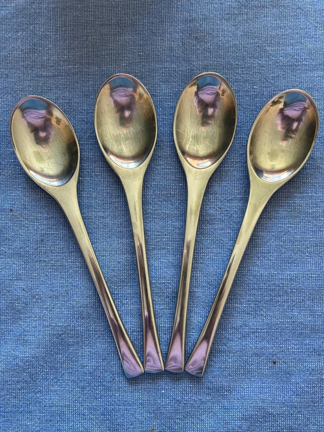 Set of 4 Dansk Odin Satin Stainless Soup Spoons - Etsy