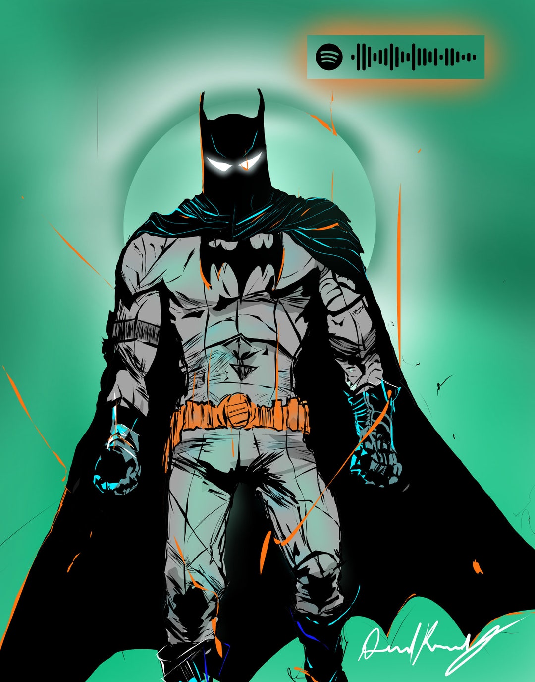 Printable Superhero Digital Drawing 11x14 - Etsy