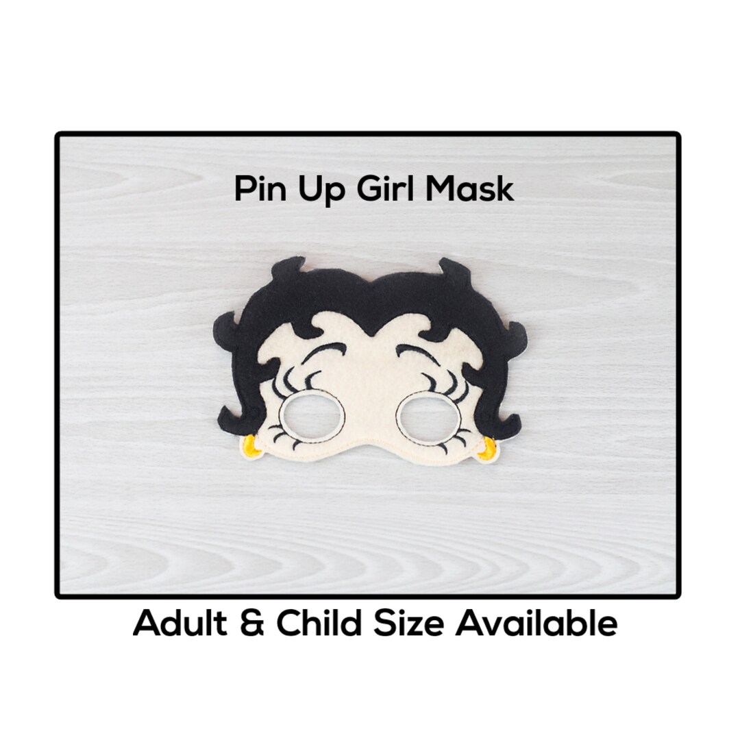 Pin-up Girl Mask-adult or Child Size Mask-felt Mask-costume-creative ...