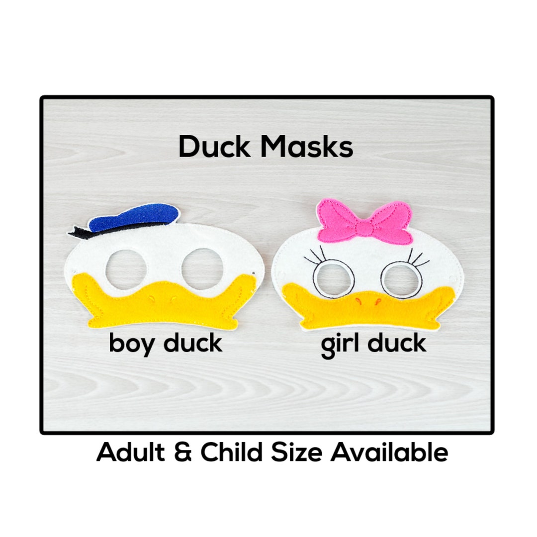Duck Masks-adult or Child Size Mask-felt Mask-costume-creative ...