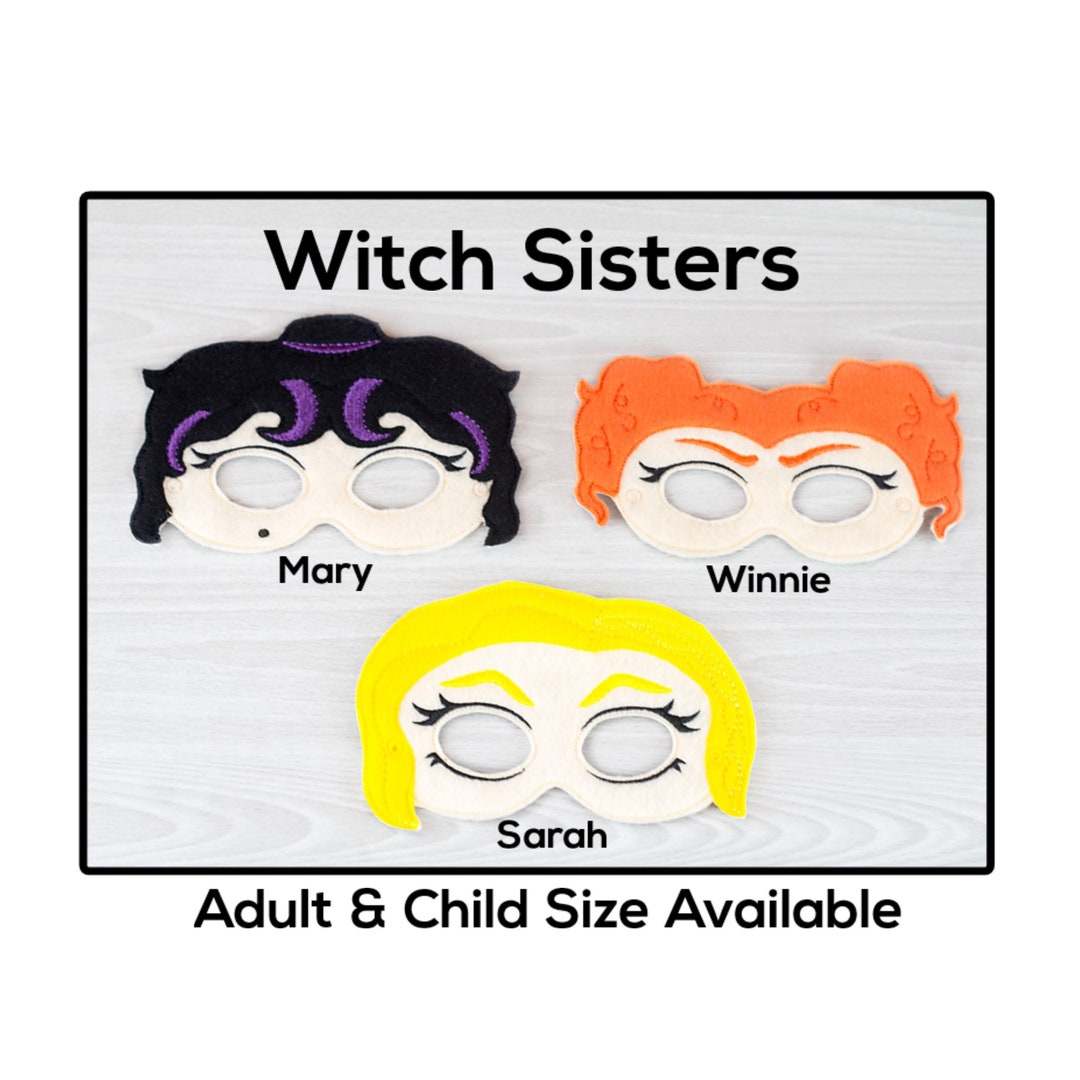 Witch Sister Masks-adult or Child Size Felt Mask-costume-creative ...