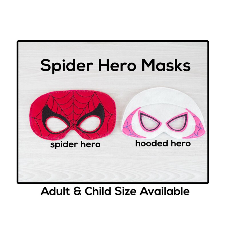 Spider Hero Masks-adult or Child Size Felt - Etsy
