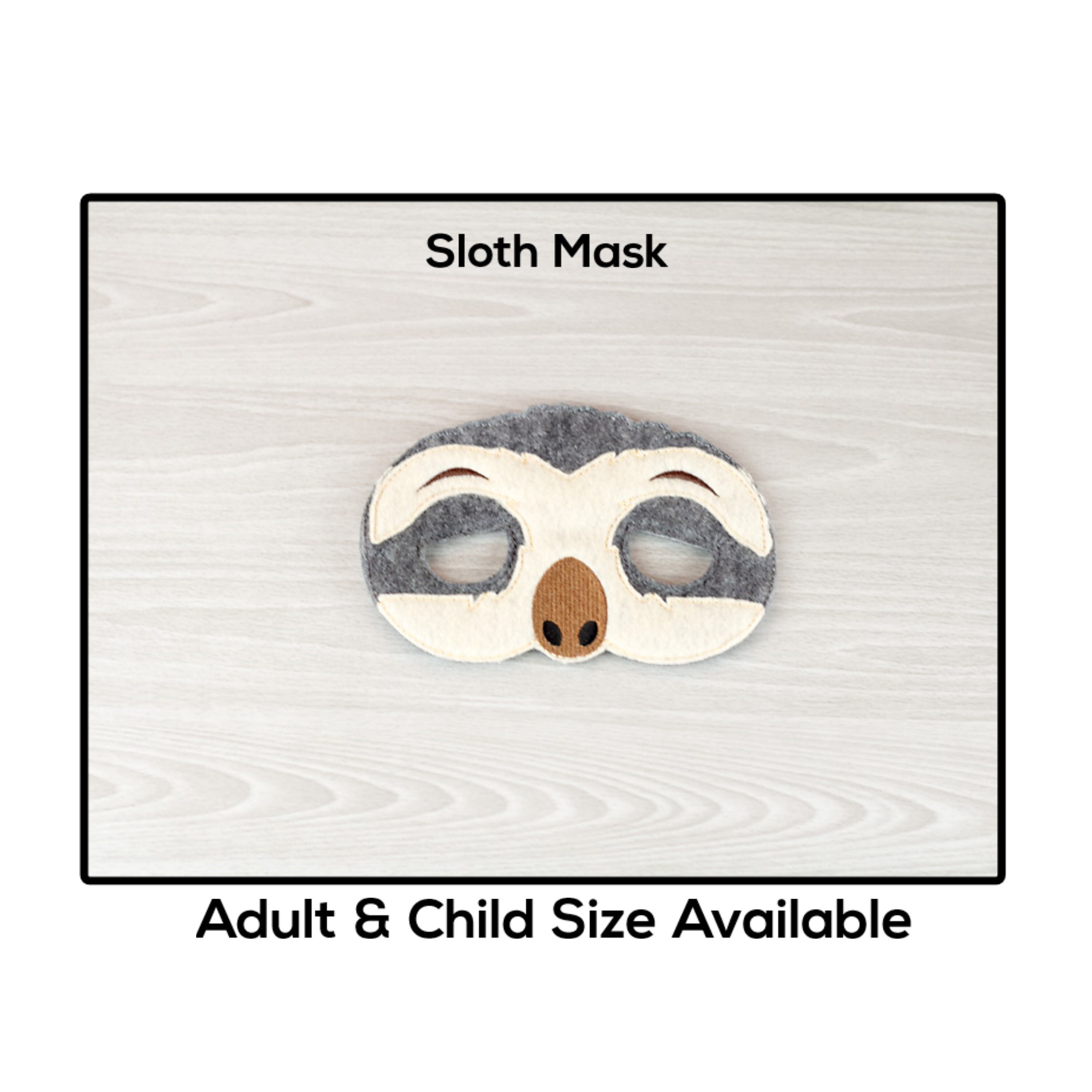 Sloth Mask Template