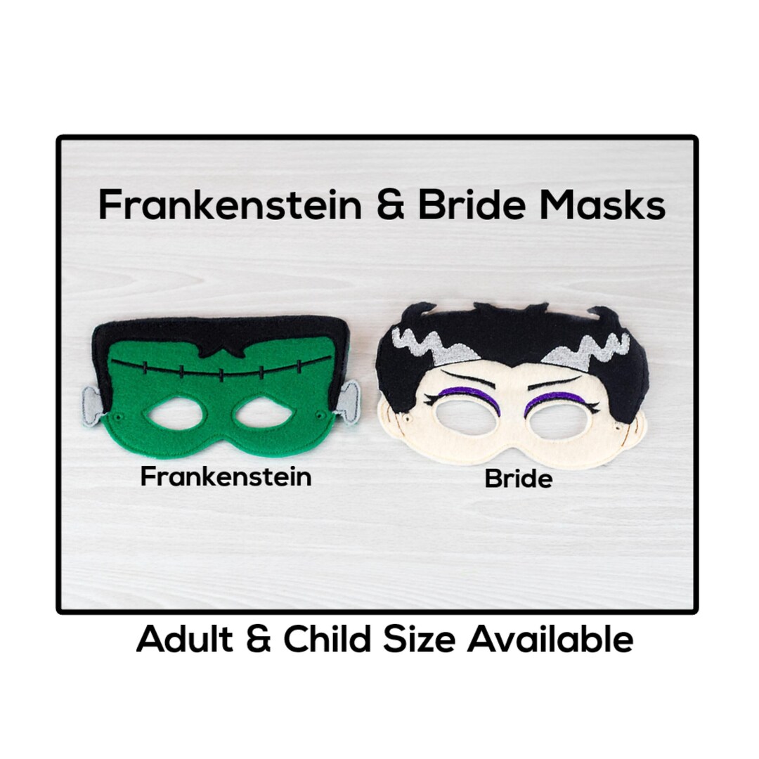Frankenstein-bride Mask-adult or Child Size Felt Mask-costume-creative ...