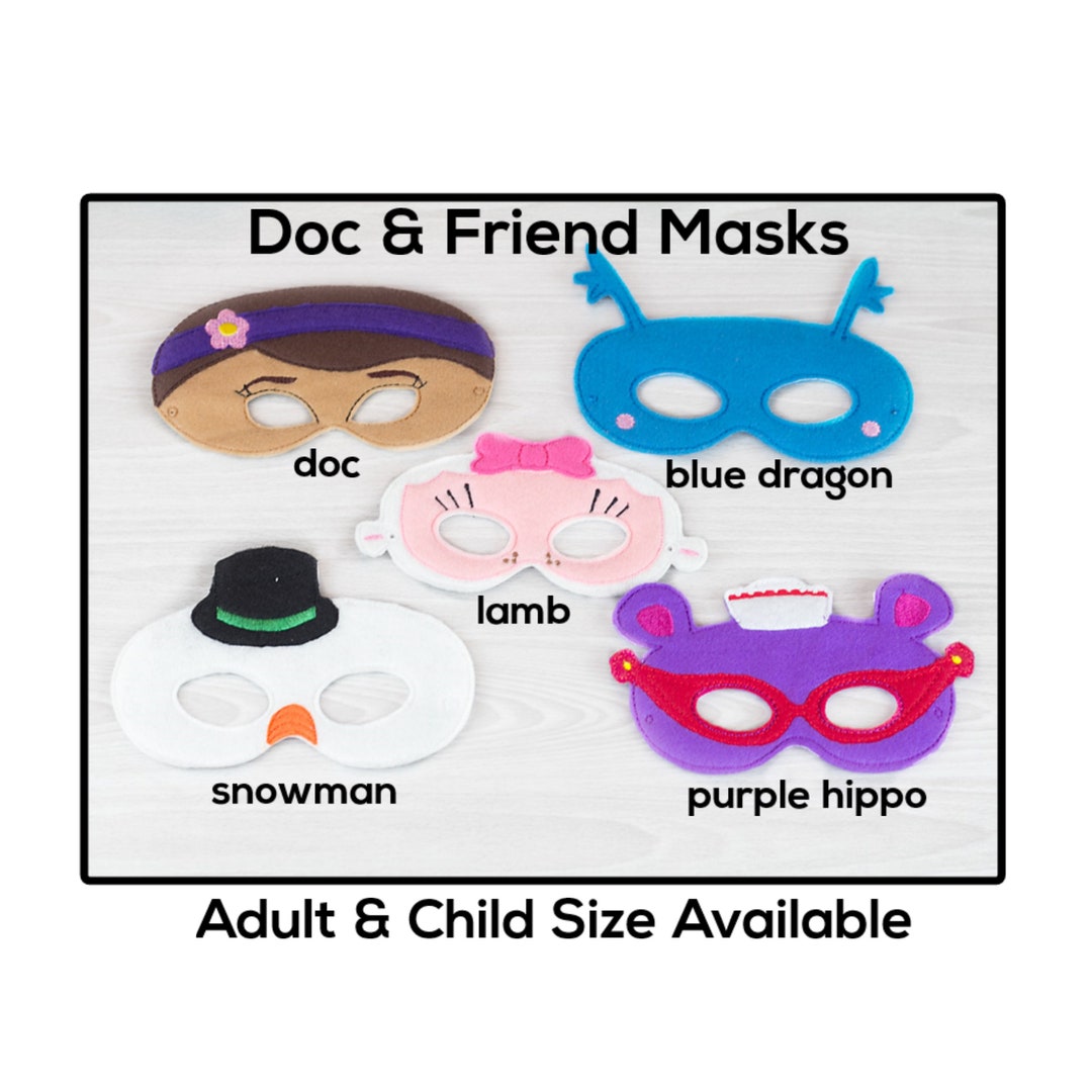 Doc & Friends' Masks-adult or Child Size Felt Mask-costume-creative ...