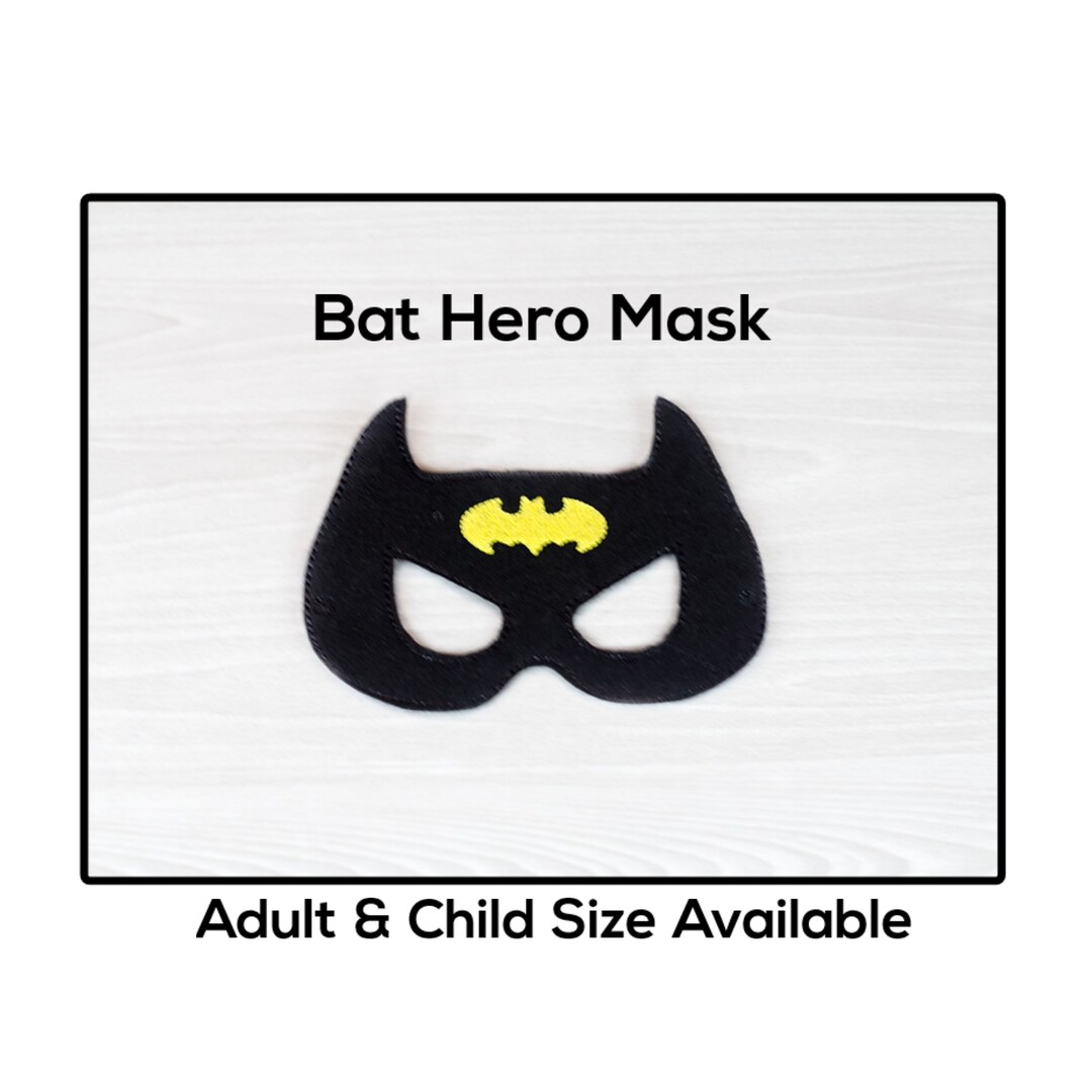 Bat Hero Masks-adult or Child Size Felt Mask-costume-creative-imaginary ...