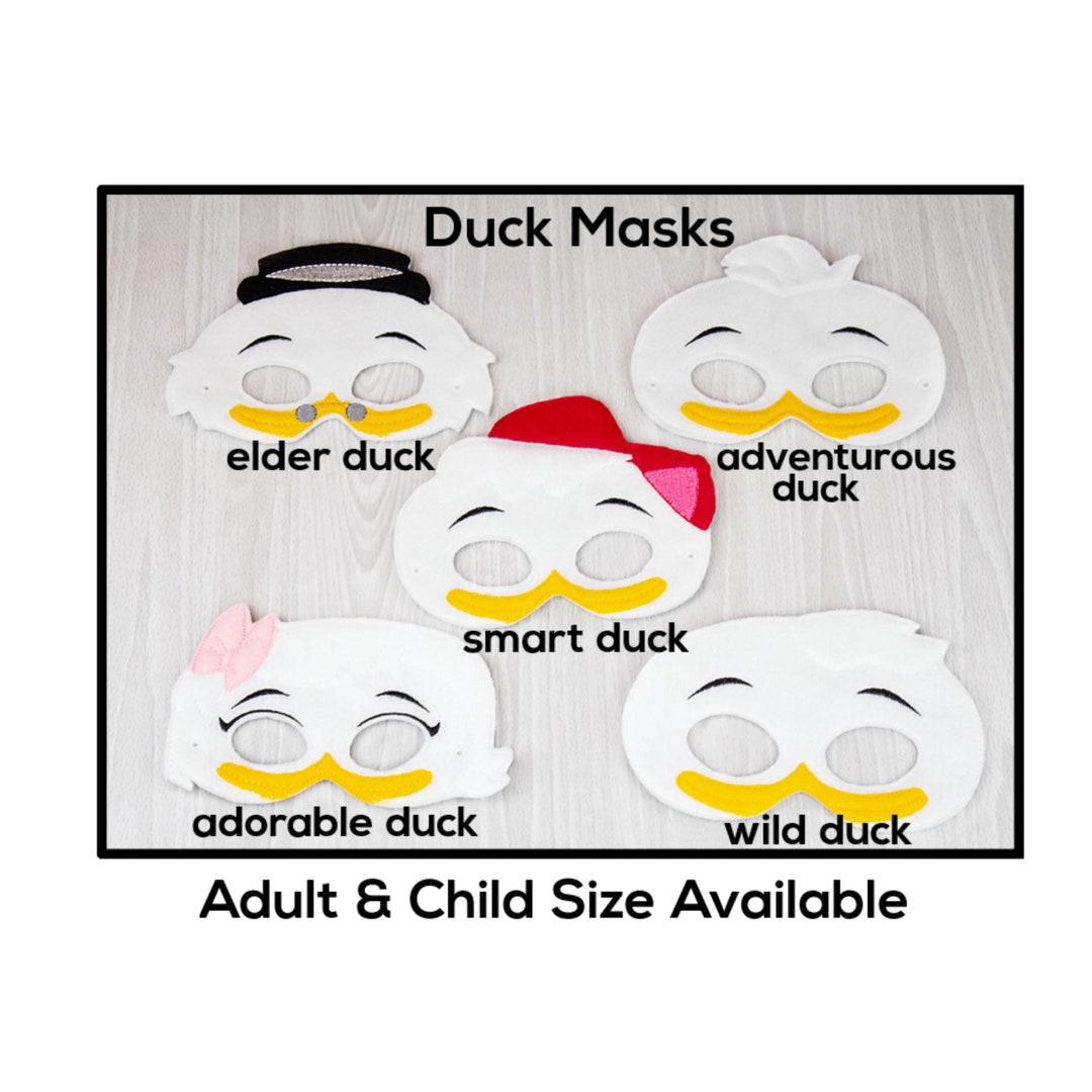Duck Masks-adult or Child Size Felt Mask-costume-creative-imaginary ...