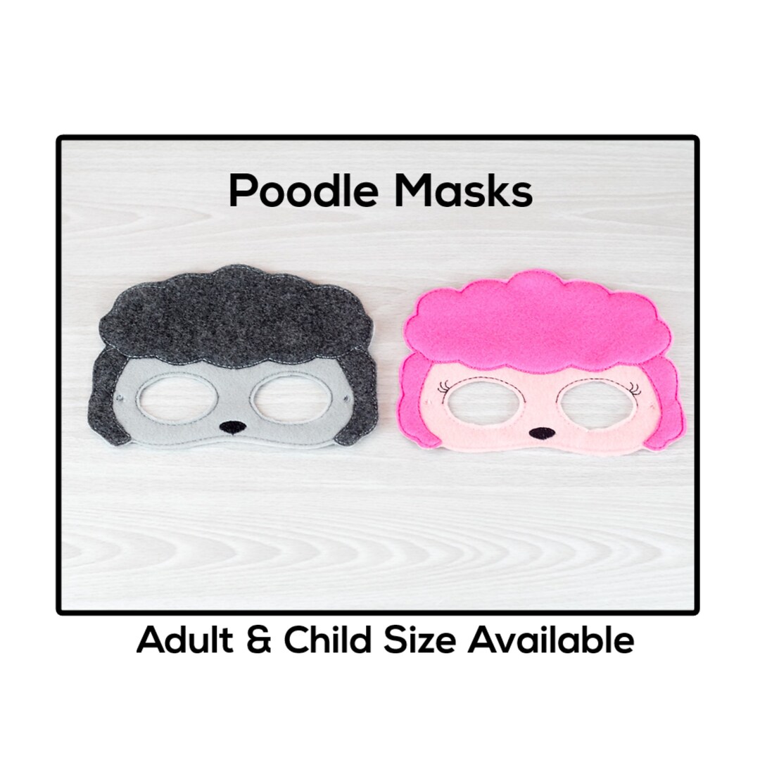 Poodle Mask-adult or Child Size Mask-felt Mask-costume-creative ...