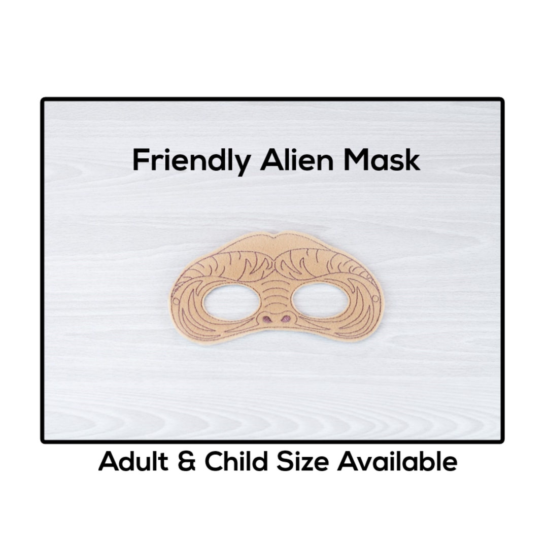 Friendly Alien Mask-adult or Child Size Mask-felt Mask-costume-creative ...
