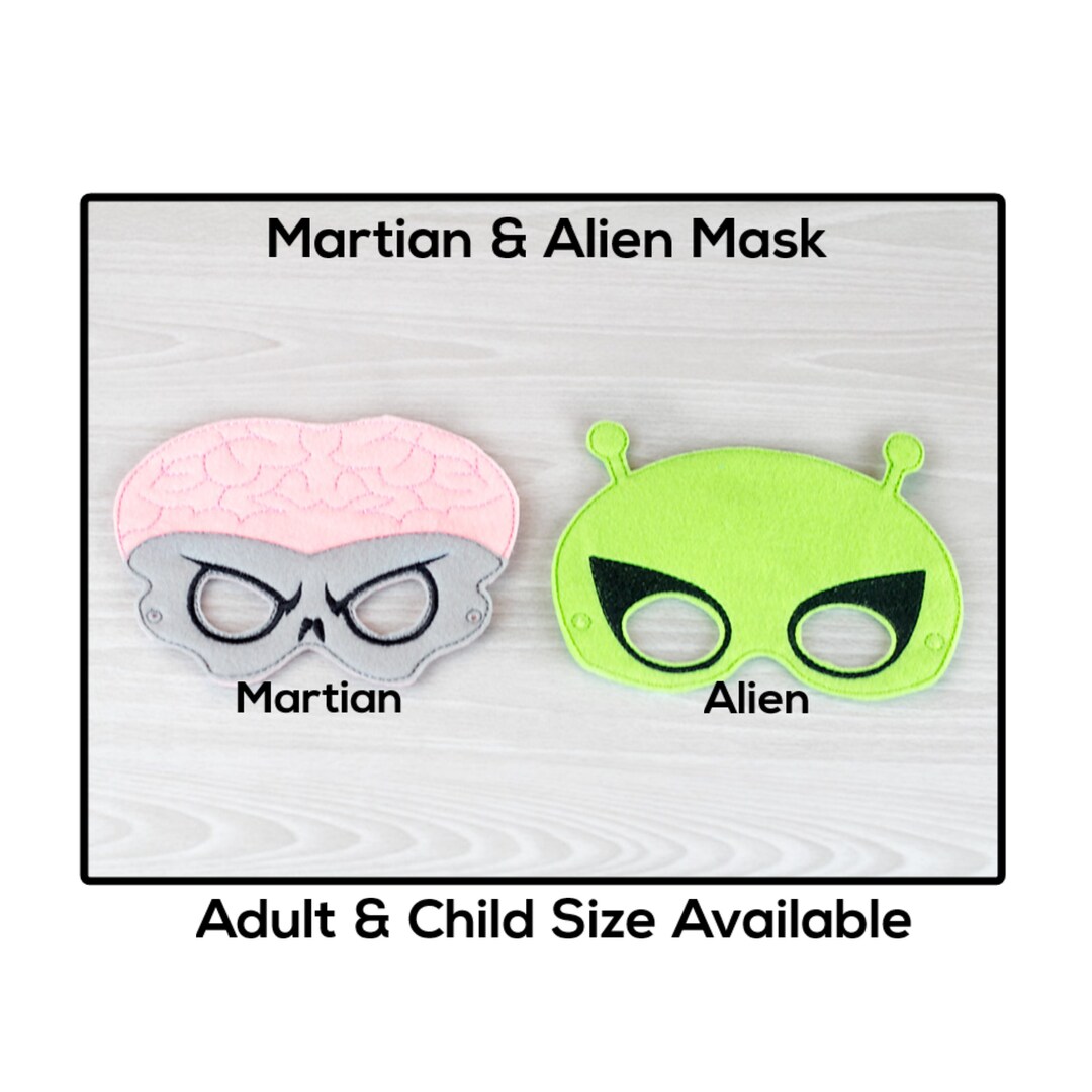 Martian-alien Mask-adult or Child Size Felt Mask-costume-creative ...