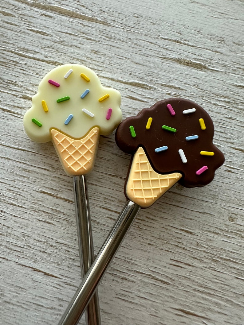 Ice Cream Cone Stitch Stoppers: Knitting Needle Point Protectors - Etsy