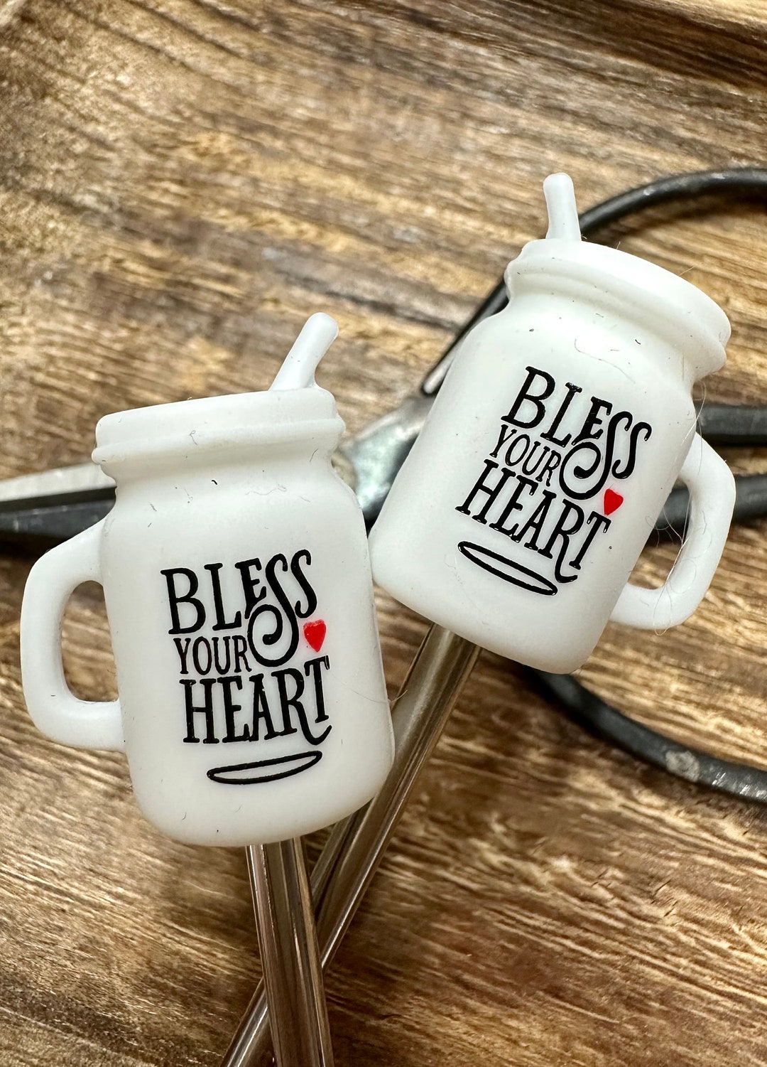 Bless Your Heart Drink- Stitch Stoppers - Knitting Needle Point ...